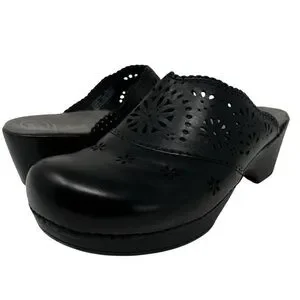 Dansko | Shoes | Dansko Black Floral Cutout Mules | Poshmark